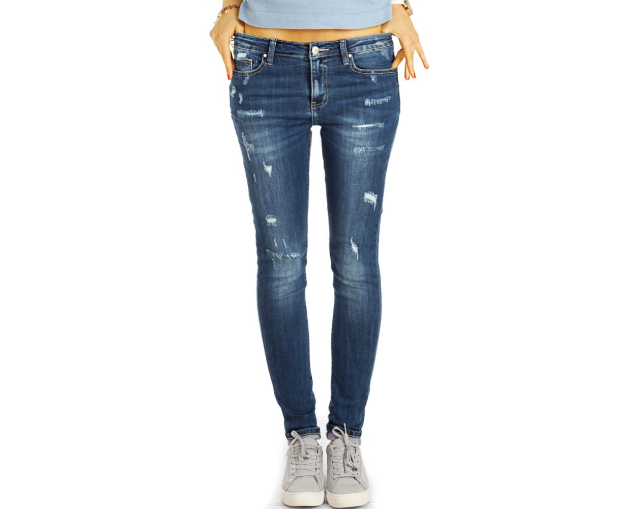 Be Styled Stretchjeans Hose 7 8 Medium Waist Enge Skinny Röhrenjeans